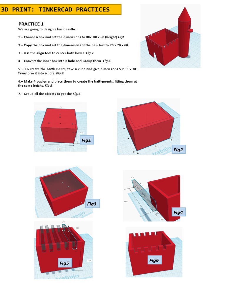 Tinkercad Practice 22 | PDF