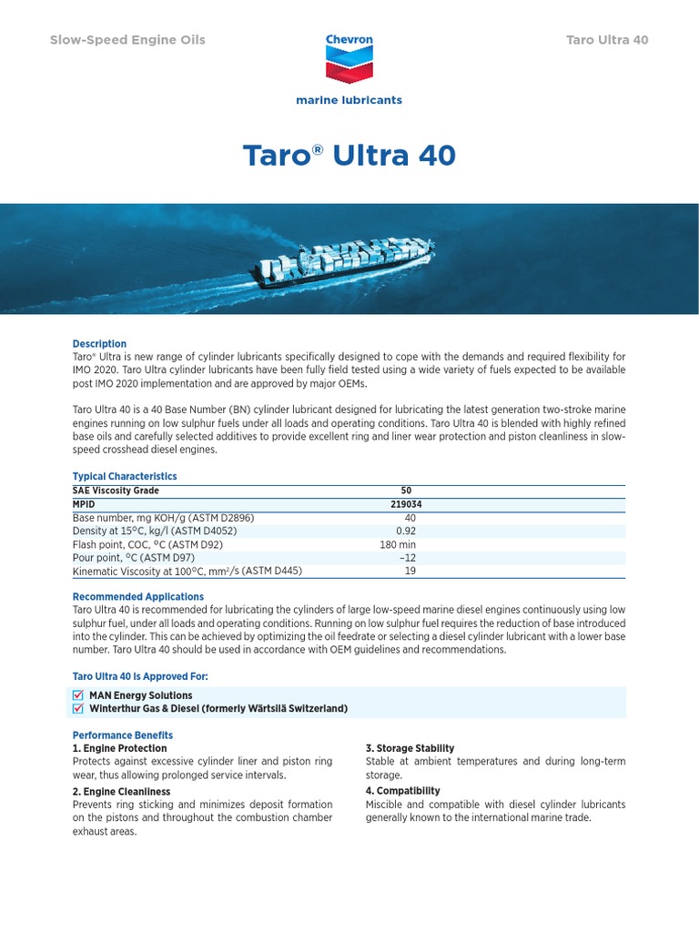 Taro 40 | PDF | Diesel Engine | Motor Oil