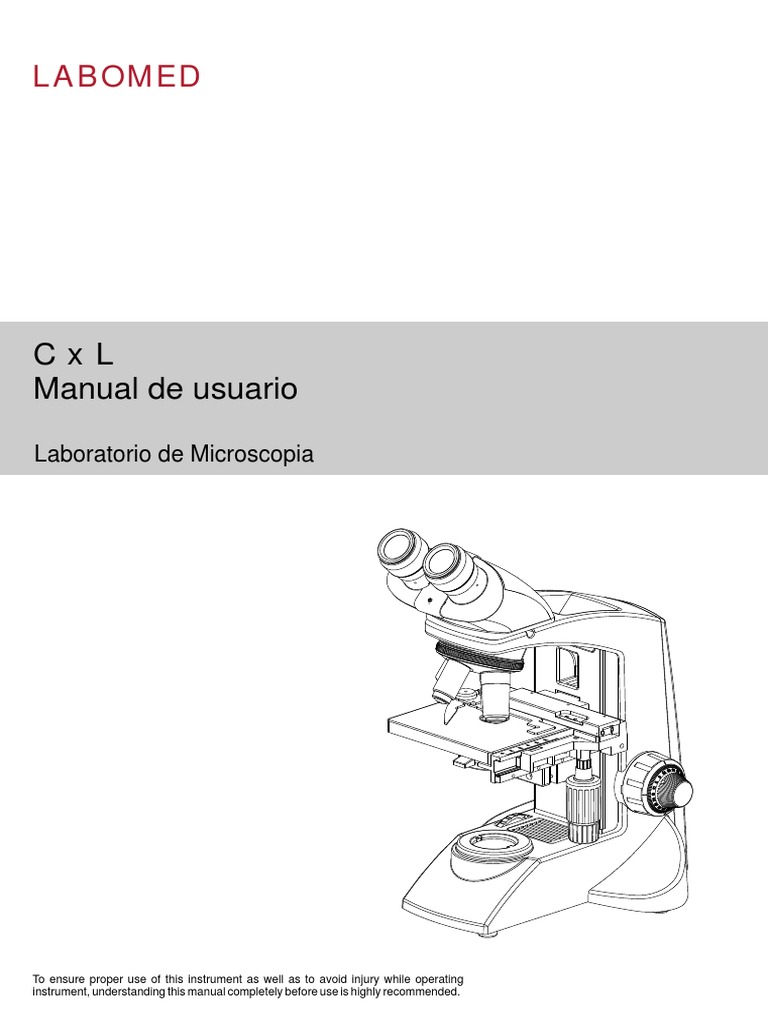 Manual de Usuario Microscopio Labomed | PDF | Diodo emisor de luz | Óptica