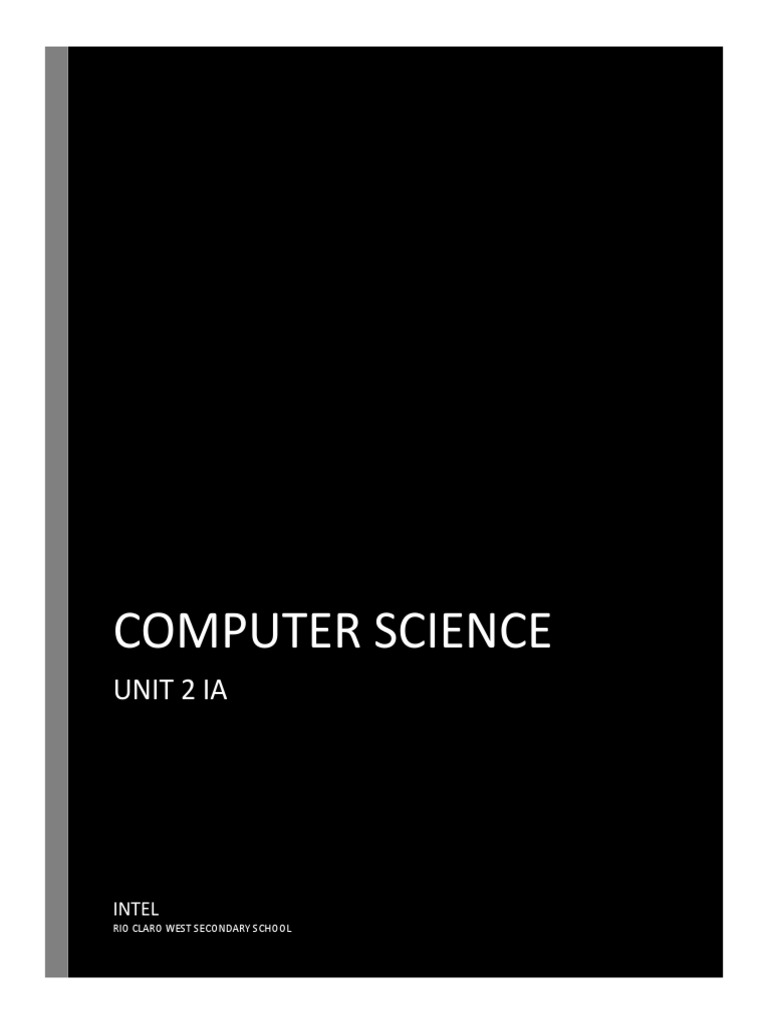 Unit 2 CompSci. SBA | PDF | Computing | Information Age