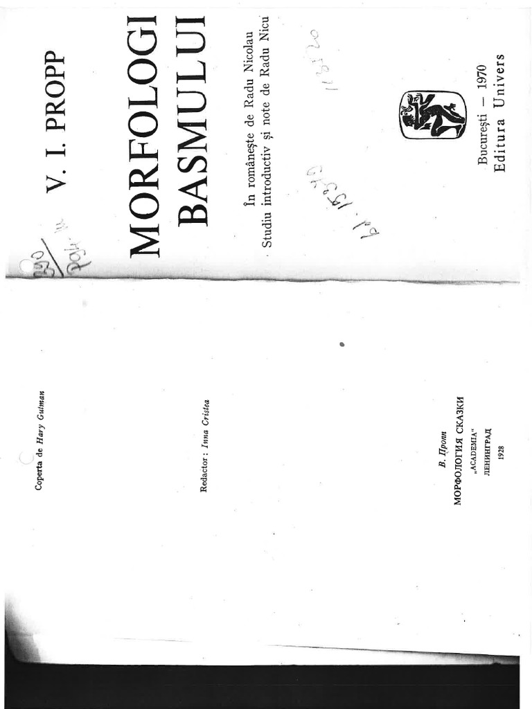 Morfologia Basmului | PDF