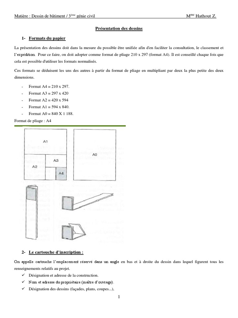 Cours-Dessin 3eme BTP | PDF | Fondation (construction) | Dessin technique