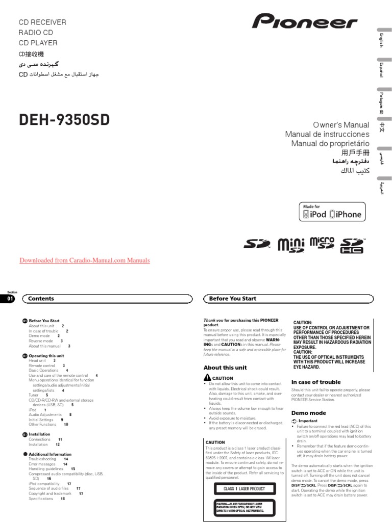 Deh 9350 SD | PDF | Compact Disc | Computer File