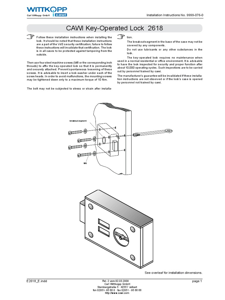 Cawi 2618 | PDF | Screw | Equipment