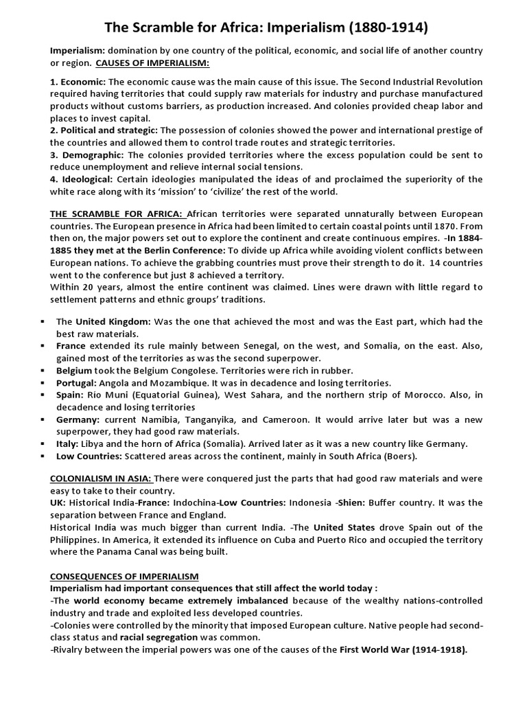 Scramble For AFrica | Download Free PDF | Imperialism | Africa