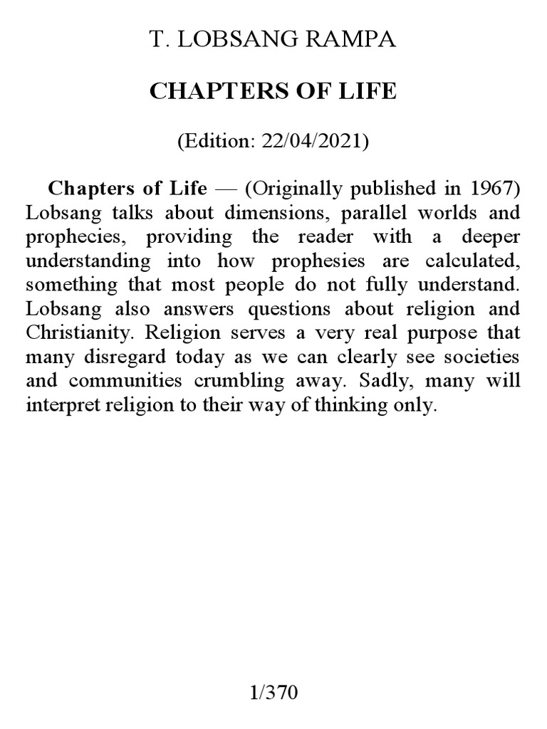 Chapters of Life | PDF | Abraham | Jesus