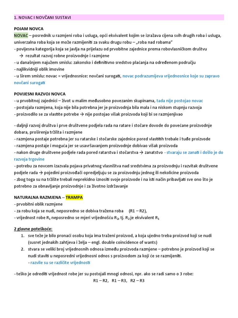 Monetarna Ekonomija Skripta | PDF