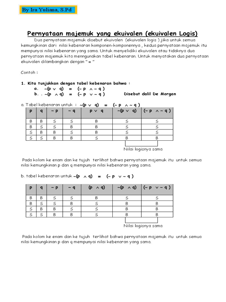 Logika Matematika - 2 | PDF
