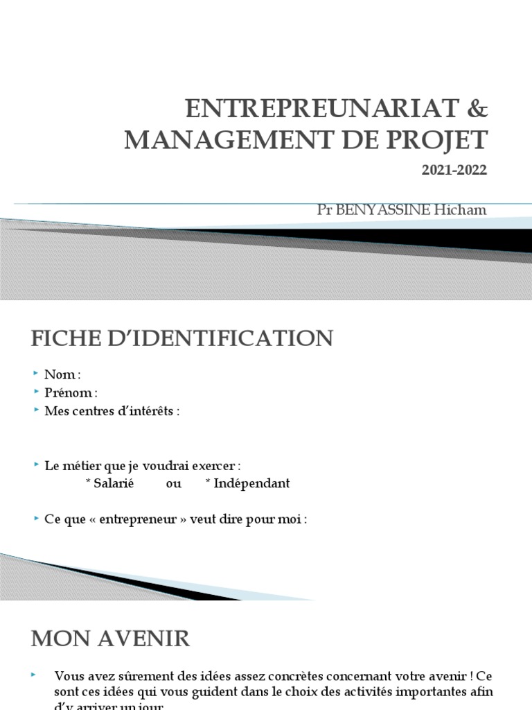 Cours Entrepreunariat 21-22 | PDF | Entrepreneuriat | Business