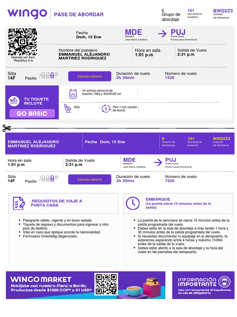 Boleto de Viaje | PDF | Aeropuerto | Seguridad de la aviación