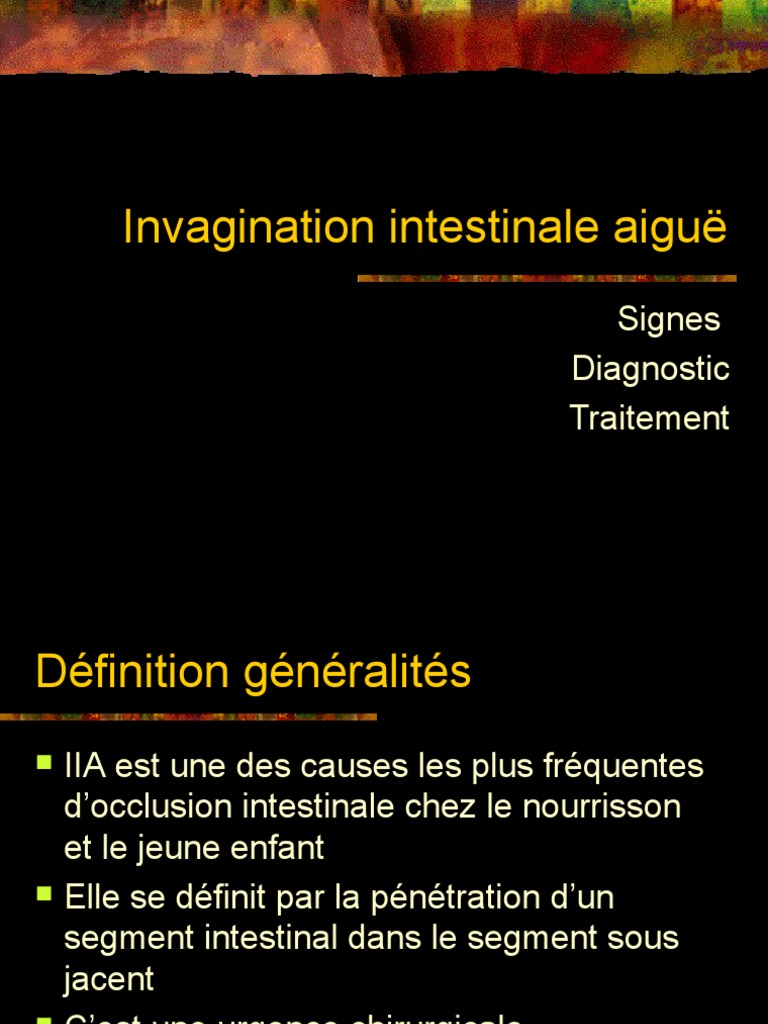 Invagination intestinale infantile | PDF | Gastroentérologie ...