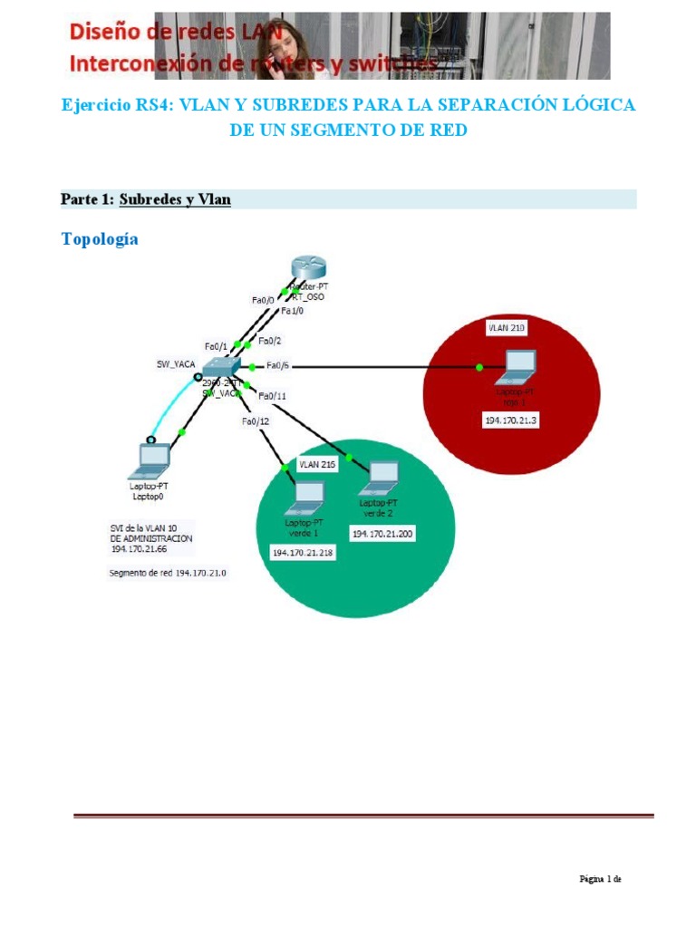 Ejercicio Adicional VLAN-SUBRED | PDF | Ciencias de la Computación | Arquitectura de internet