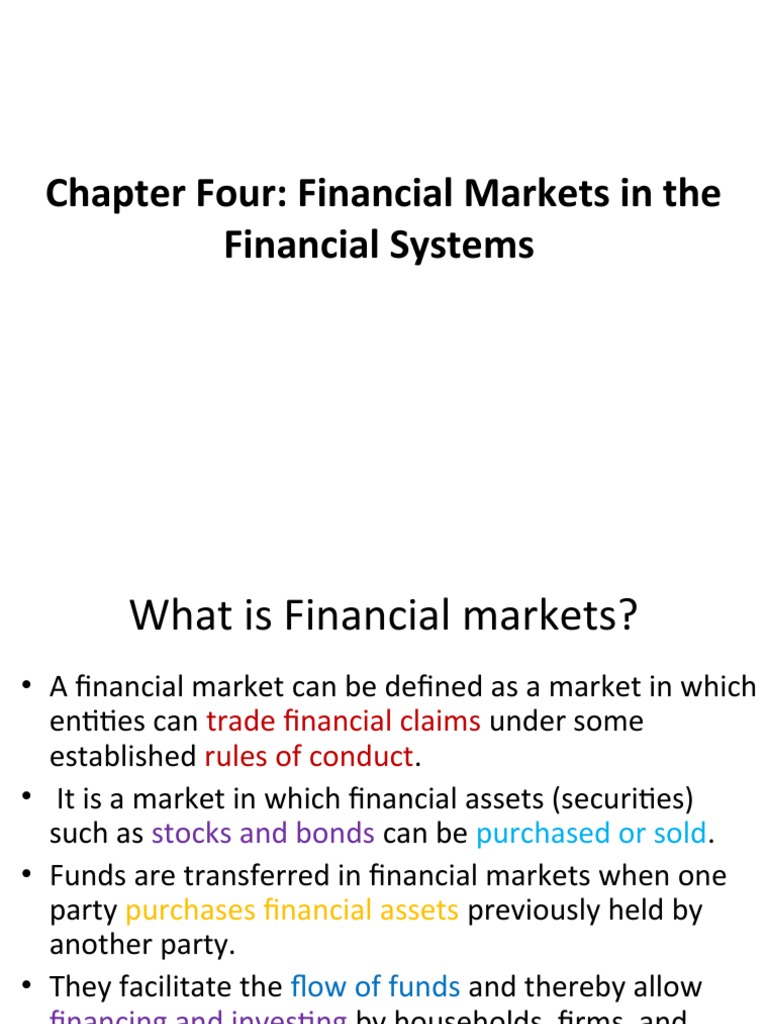 Overview of Financial Markets and Types | PDF | Bonds (Finance ...