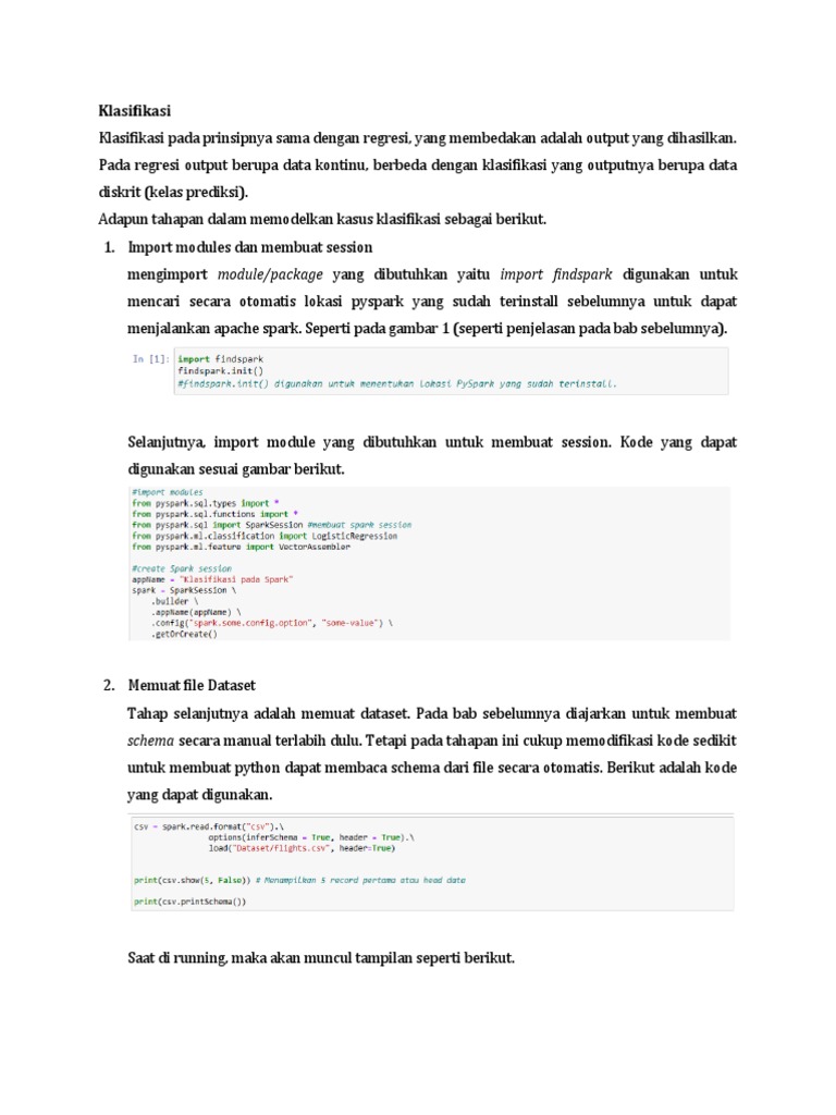 Klasifikasi in Spark (Regresi Logistik) | PDF | Metode & Bahan Ajar ...