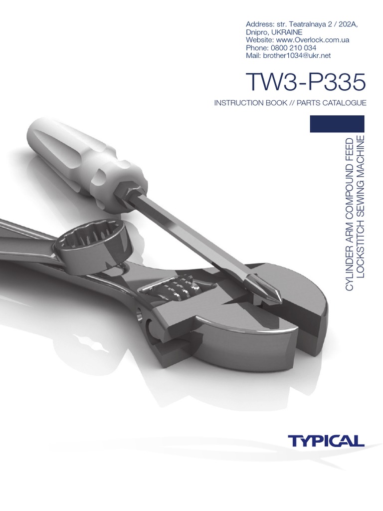 Typical TW3-P335 Parts and Instruction Manual | PDF | Sewing Machine ...