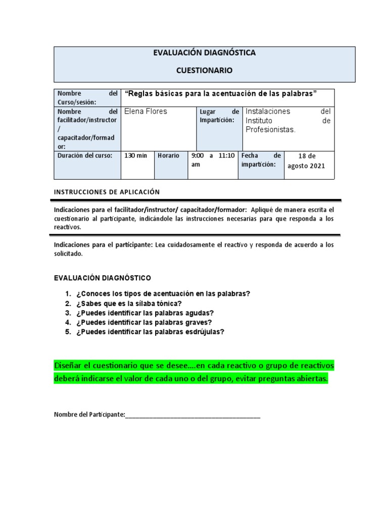 Ejemplo De Evaluacion Diagnostica Para Tercer Grado De Primaria Hot ...