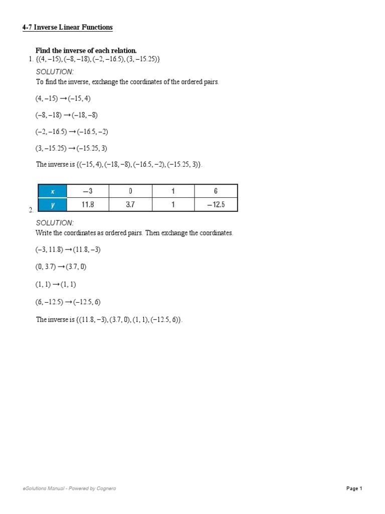 A1 C4 L7 Solution Key Worked Out | PDF | Function (Mathematics) | Triangle