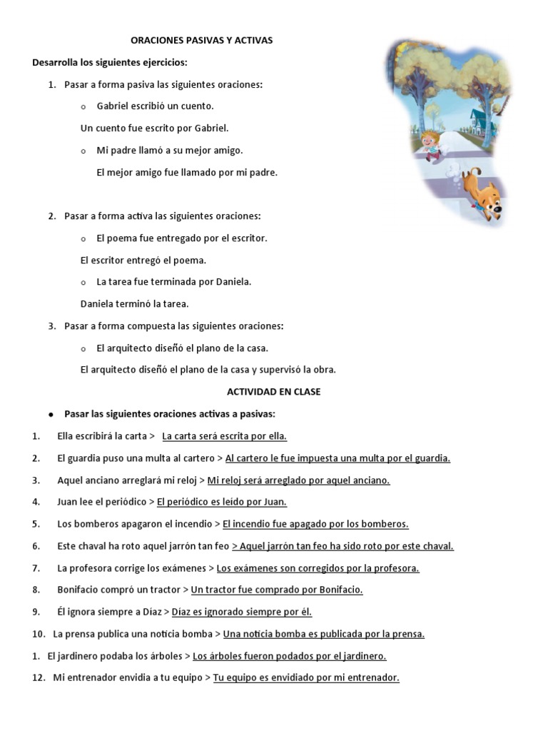 Oraciones Pasivas y Activas | PDF