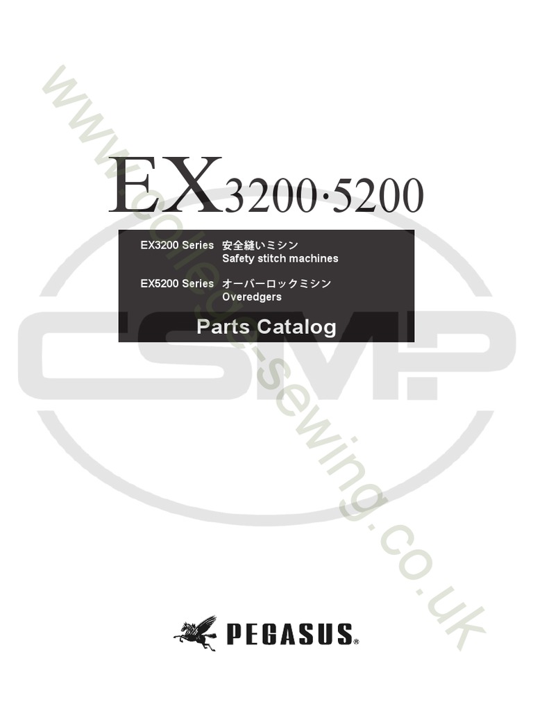 Pegasus EX 3200-5200 Parts List | PDF | Screw | Tools