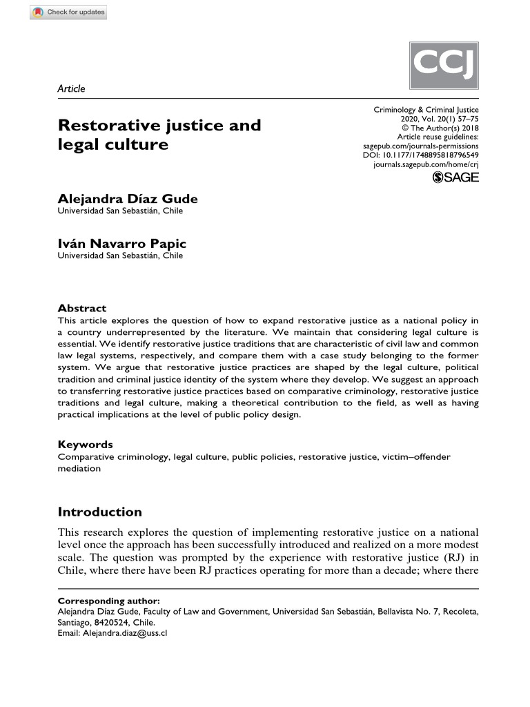 1748895818796549 | PDF | Restorative Justice | Mediation