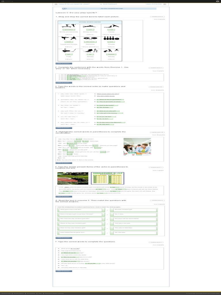 SCORM Play Page - Cambridge LMS 2 | PDF
