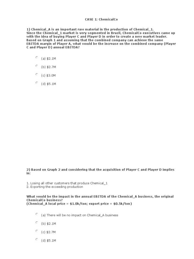 Bain Business Case Test 2 Question BrazilOfficial | PDF | Retail | Prices