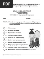 Sanhi at Bunga Worksheet | PDF