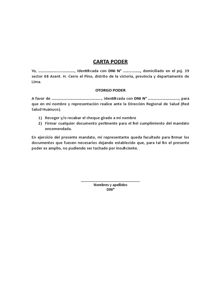 Carta Poder | PDF