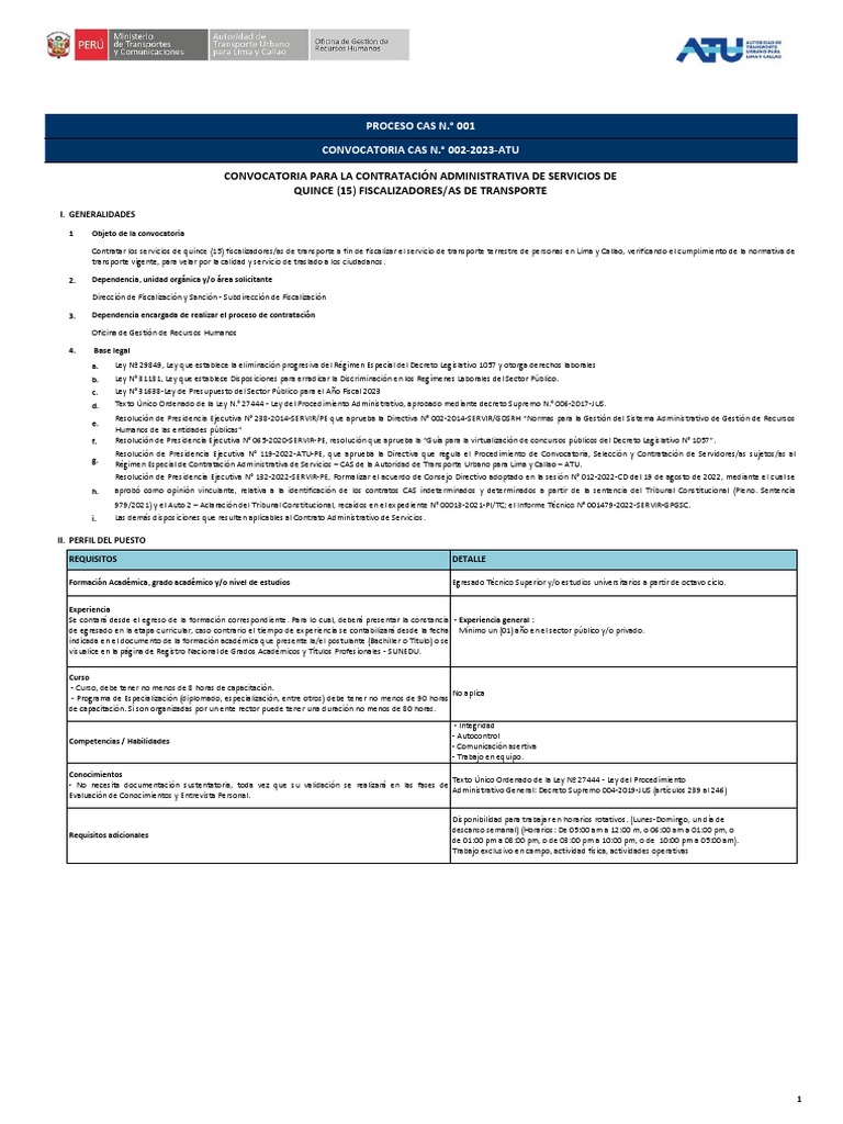 CAS 002 2023 ATU Bases | PDF | Videotelefonía | Titulo academico