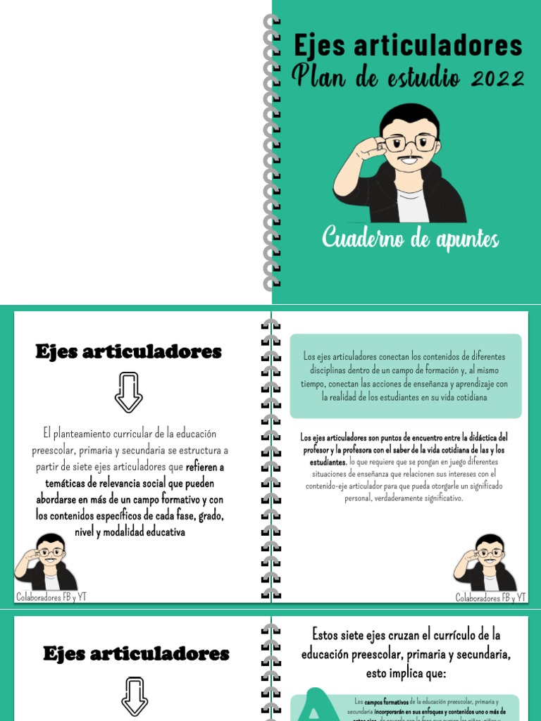 Ejes Articuladores - Plan de Estudio 2022 | PDF | Educación de la primera infancia | Método de ...