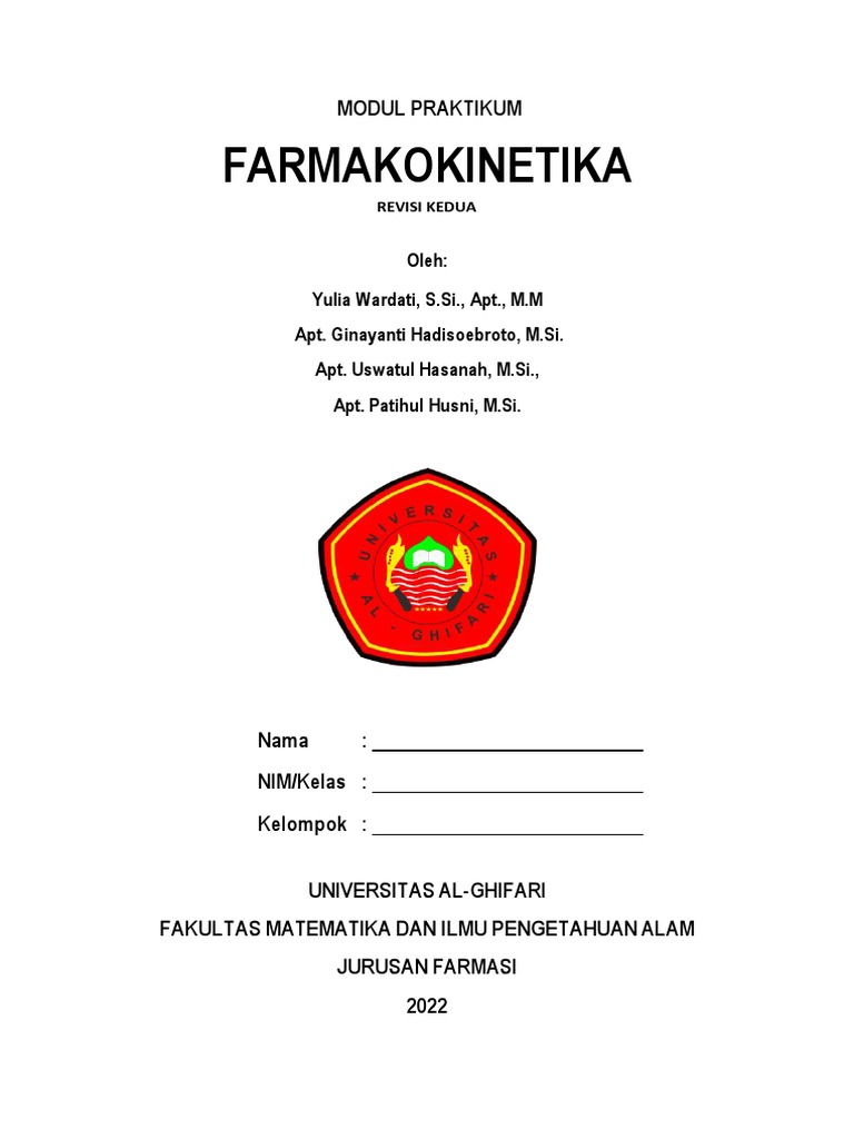 Modul Farmakokinetika Revisi | PDF | Kesehatan Holistik | Sains & Matematika