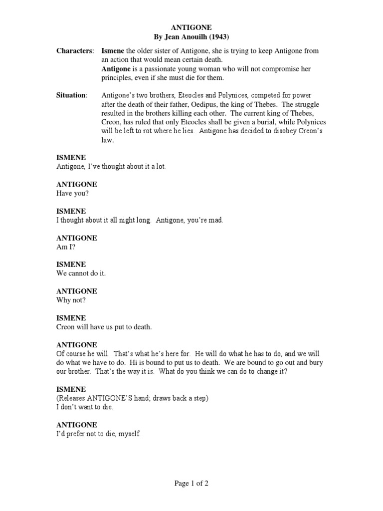 Antigone Scene | PDF | Mythology Of Central Greece | Ancient Thebes ...