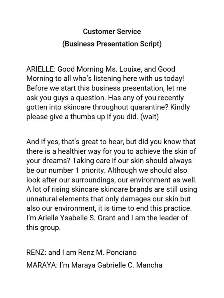 Final Script Trade Show Cs | PDF | Cosmetics | Brand