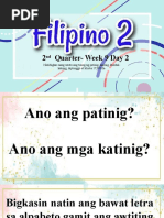 Q1 Filipino 2 Katinig at Patinig | PDF