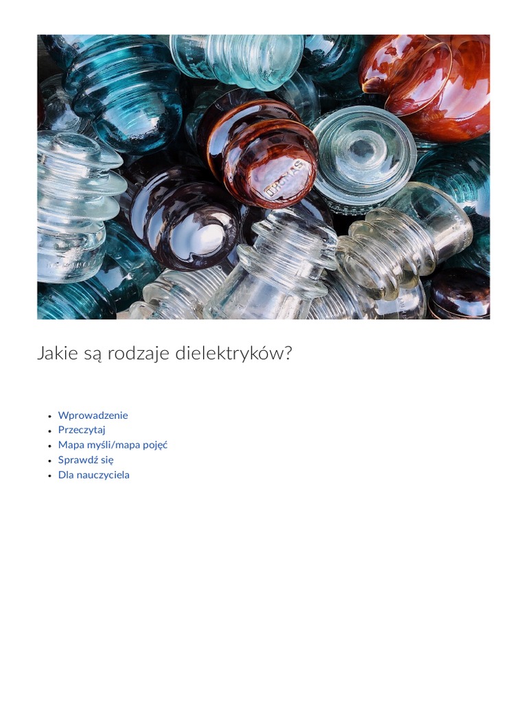 Jakie Sa Rodzaje Dielektrykow | PDF