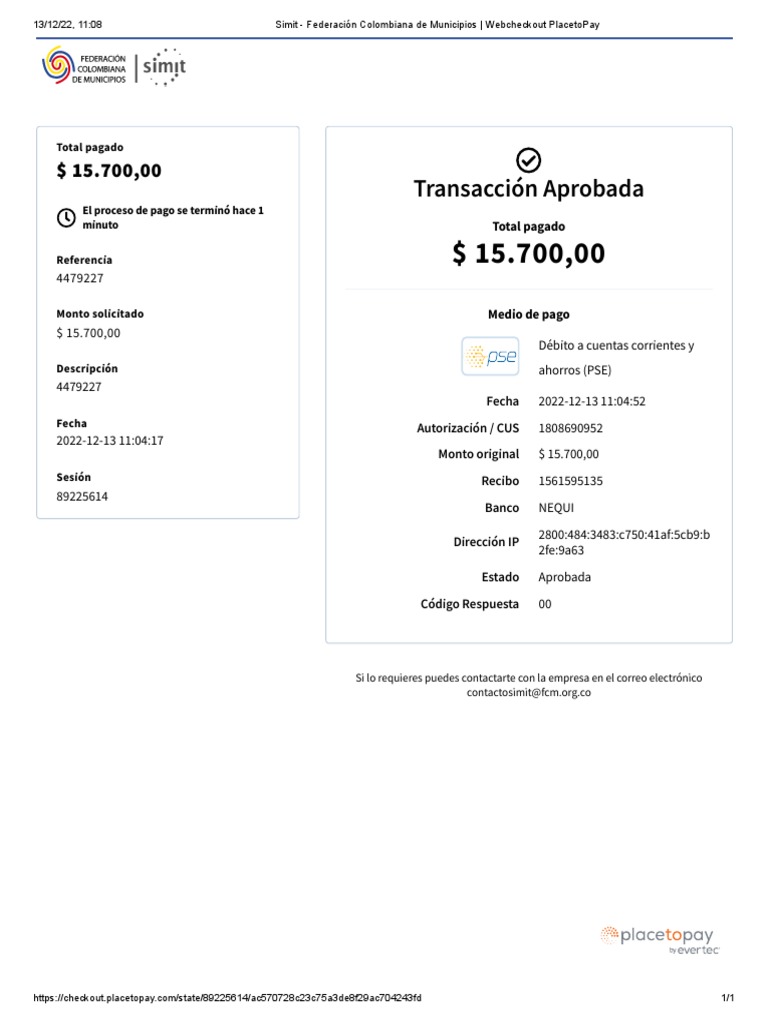 Comprobante Pago Simit Descargar Gratis Pdf Tecnología Financiera