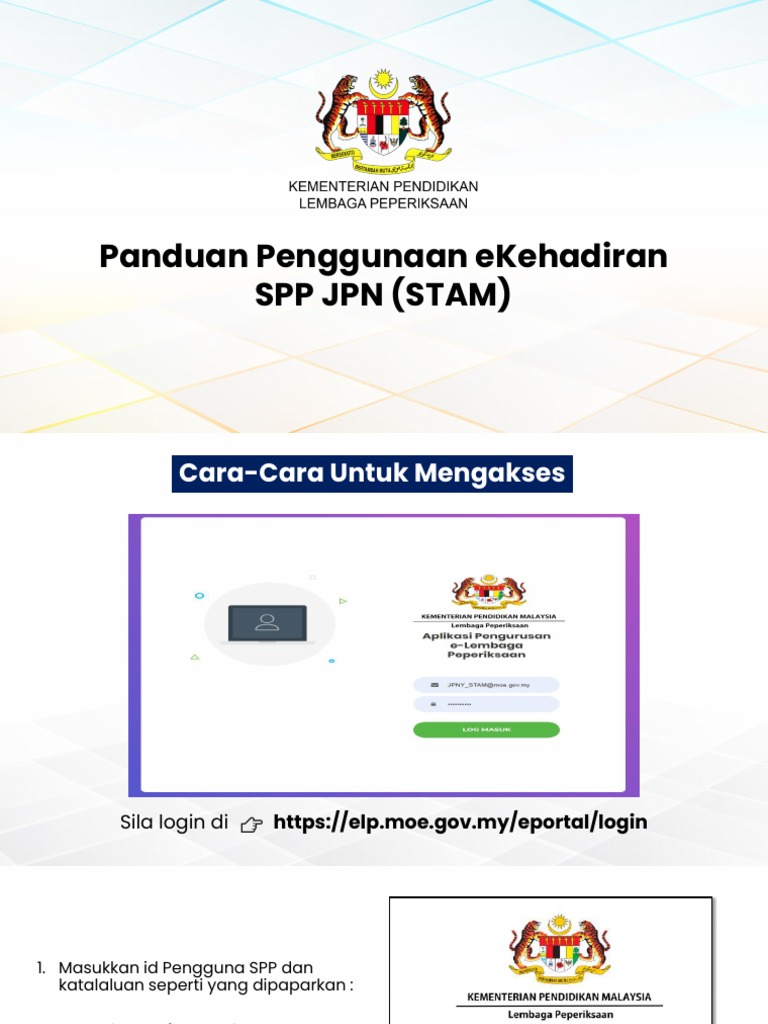 Manual Pengguna Ekehadiran SPP JPN | PDF