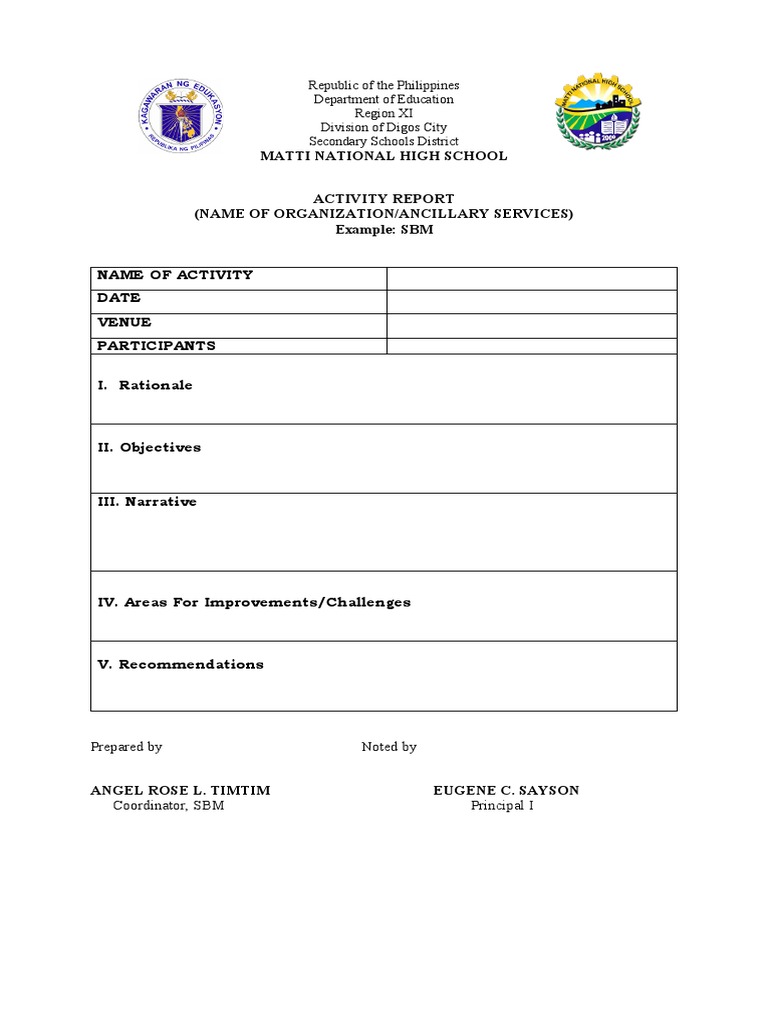Activity Report Template | PDF