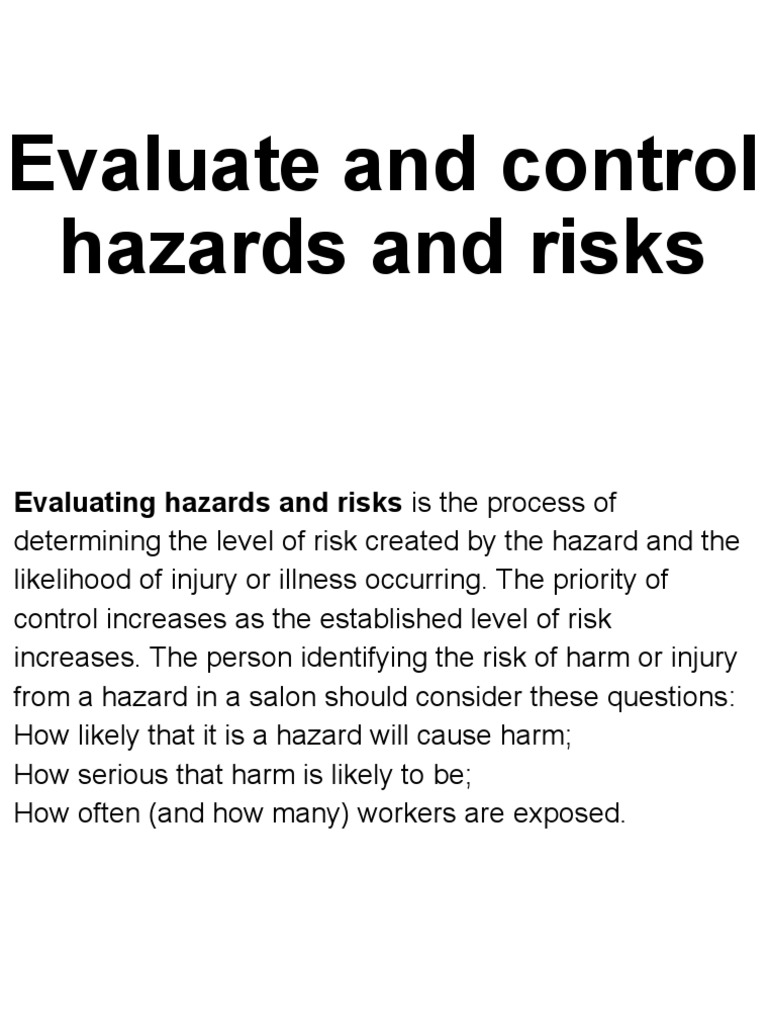 Control Hazards and Risks | PDF
