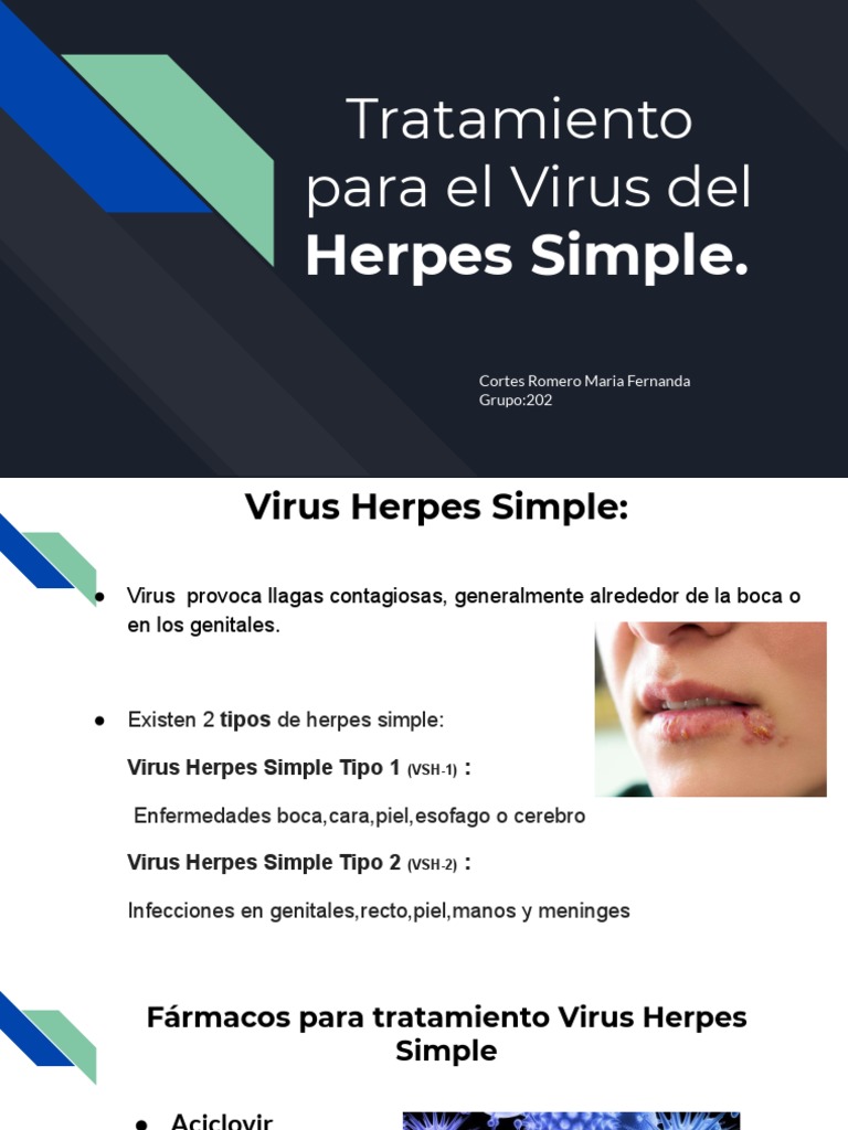 Tratamiento Virus Herpes Simple | PDF | Herpes Simple | Medicina CLINICA