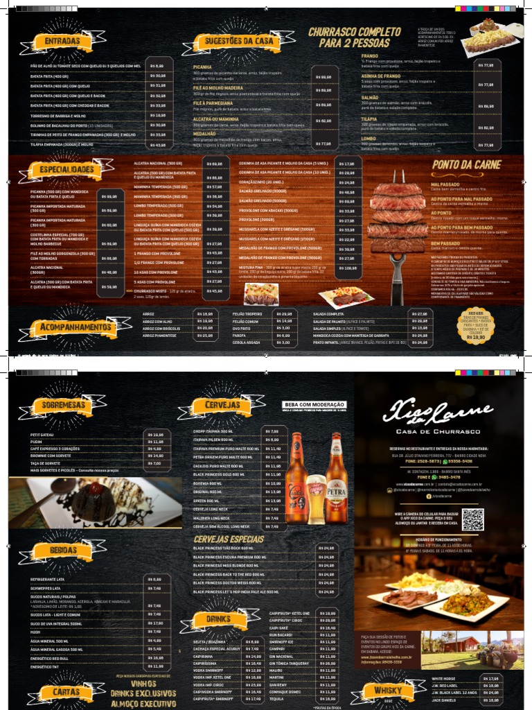 08_cardapio_xico_da_carne_45x30cm_out_2021 | PDF | Alimentos | Culinária