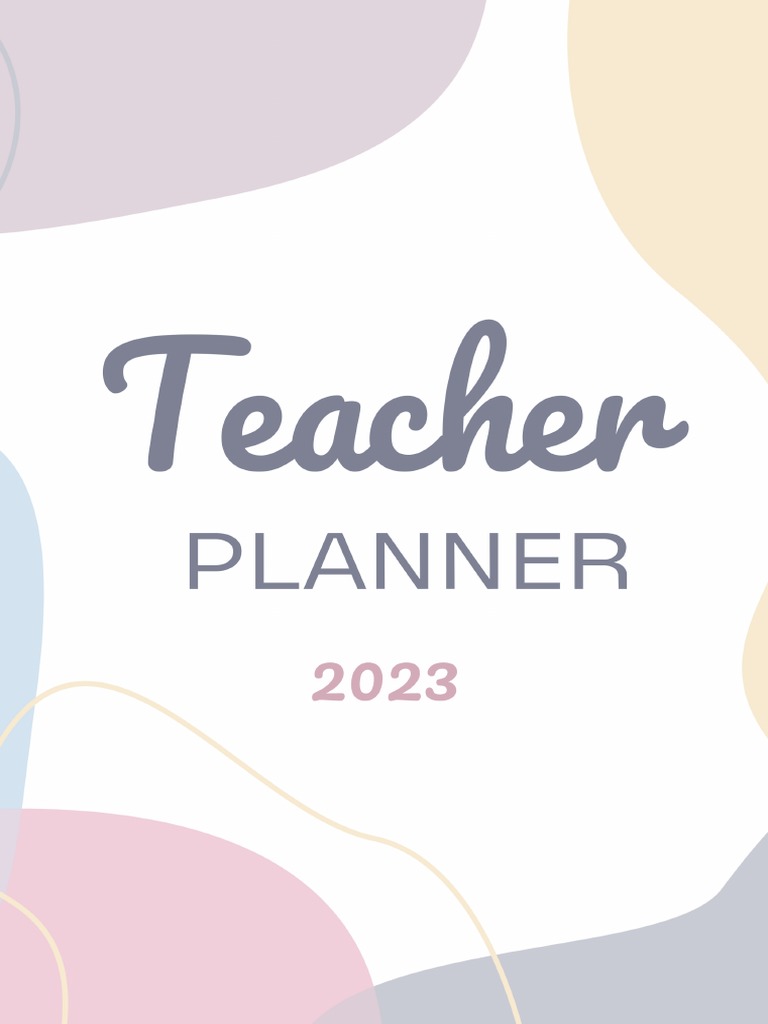 Colorful Aesthetic 2023 Teacher Planner | PDF