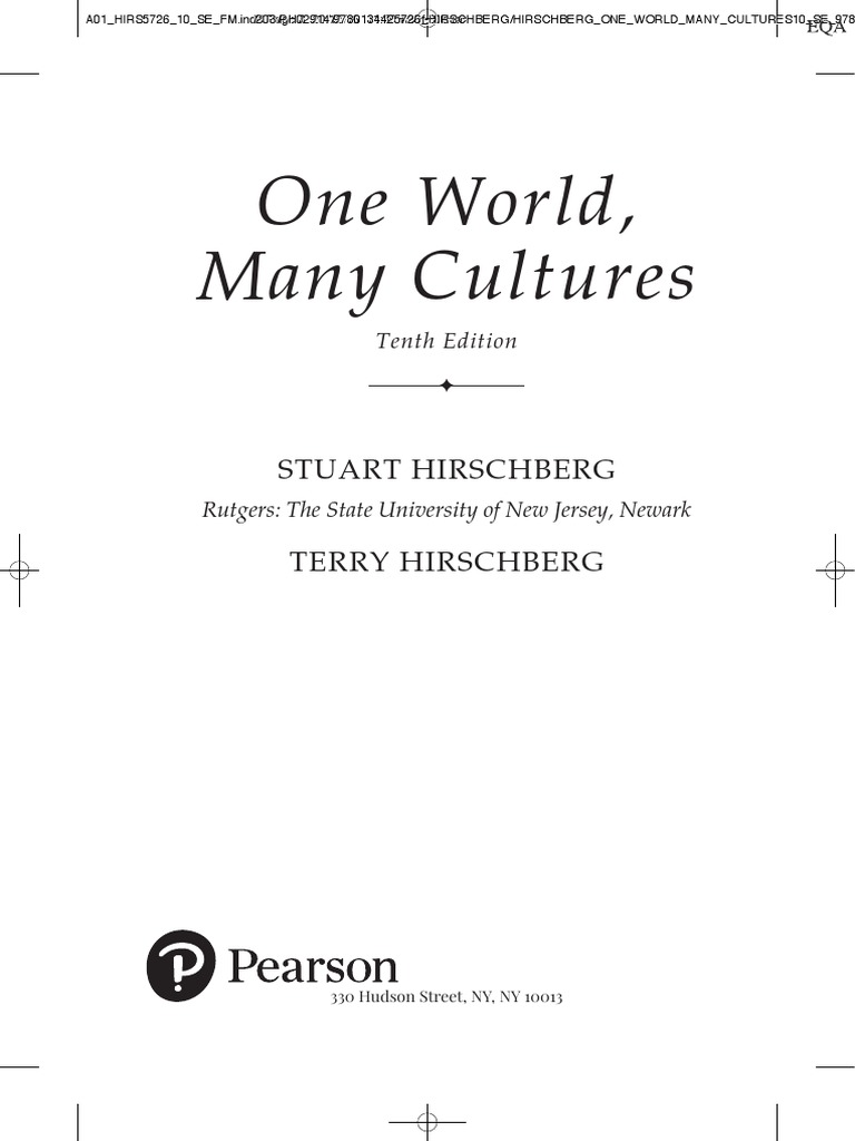 One World Many Cultures | PDF | Family