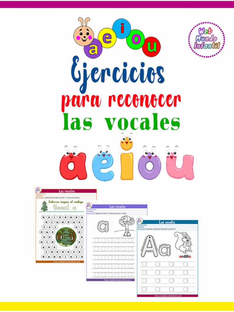 Ejercicios para Reconocer Las Vocales | PDF