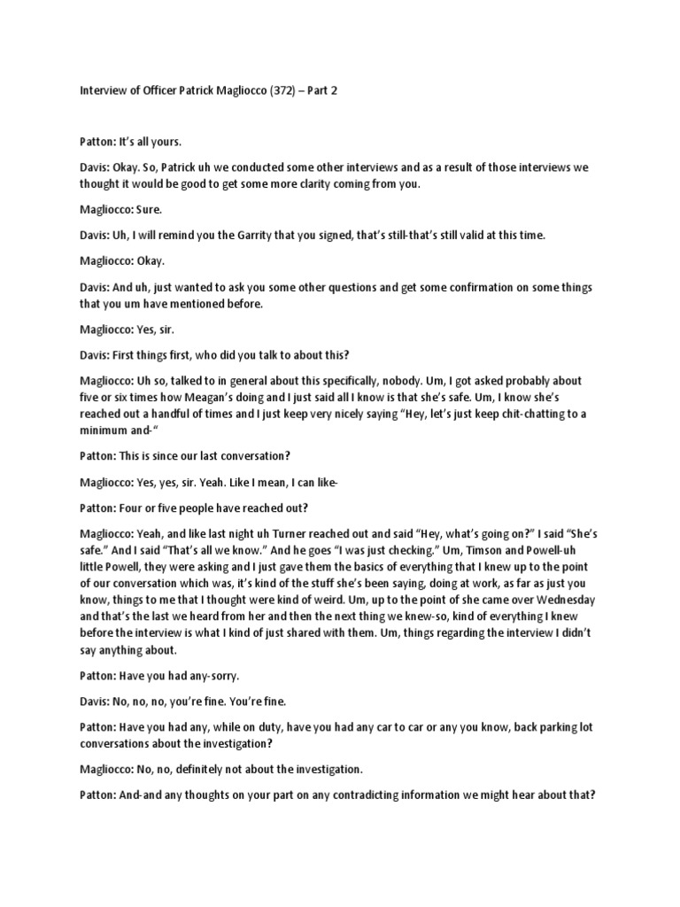 Transcript - Patrick Magliocco - Part 2 | PDF | Career & Growth