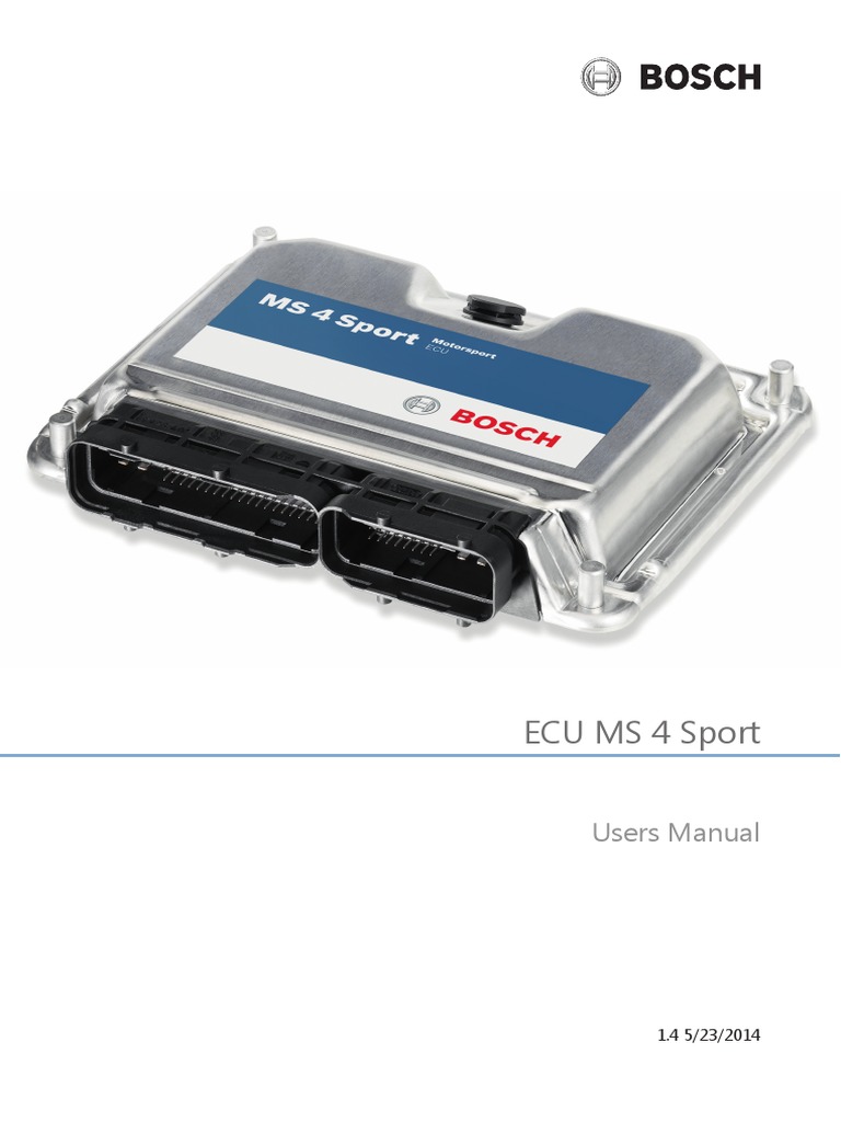 ECU MS 4 Sport Users Manual Table of Contents | PDF | Throttle | Fuel ...