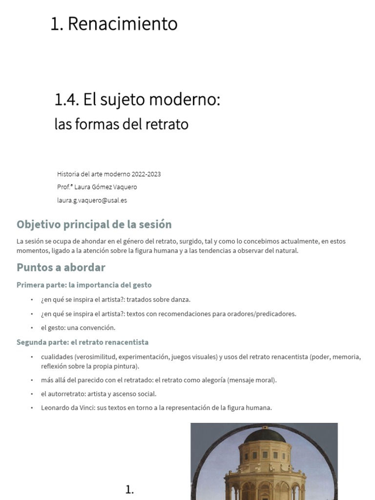 1.4. El Sujeto Moderno Las Formas Del Retrato | PDF | Leonardo Da Vinci ...