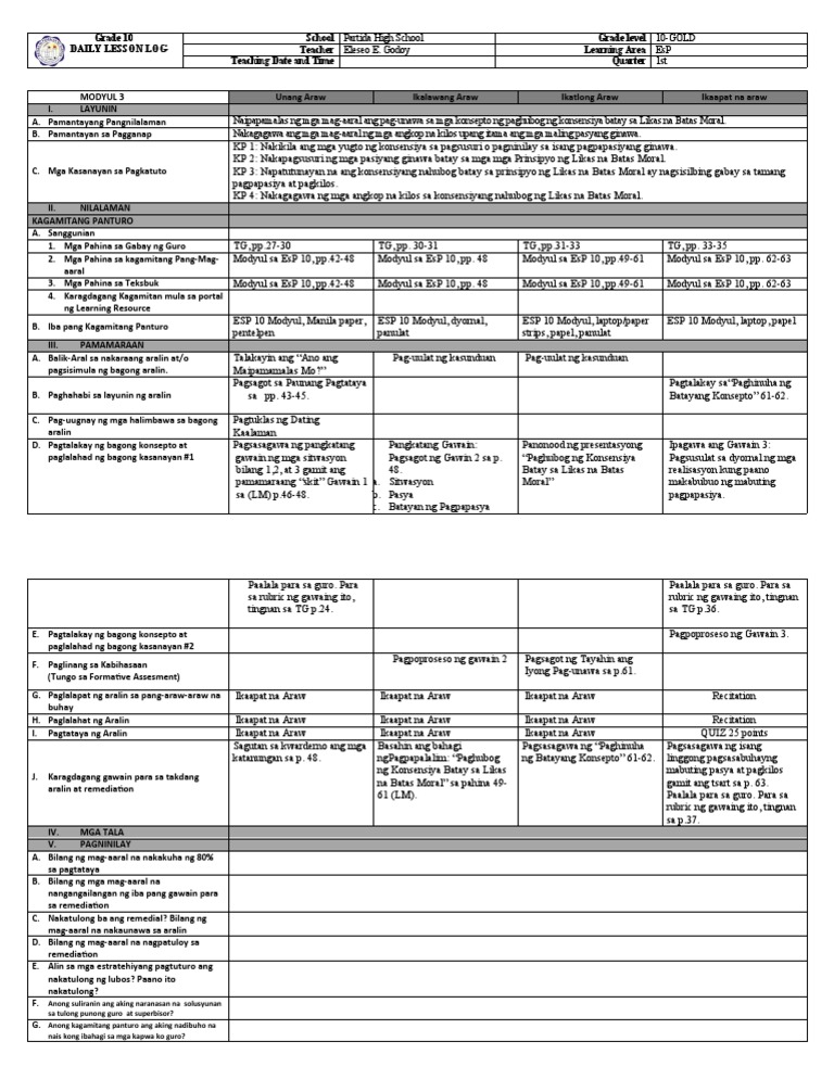 DLL EsP 10 Mod 3 | PDF
