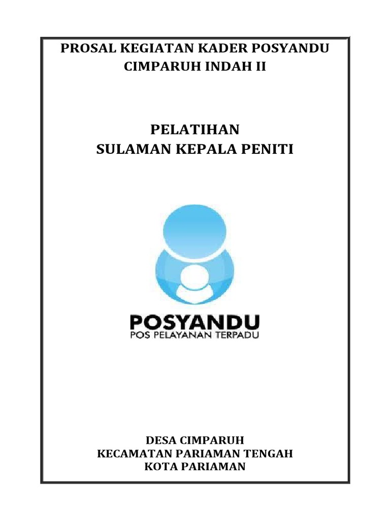 Prosal Kegiatan Kader Posyandu | PDF