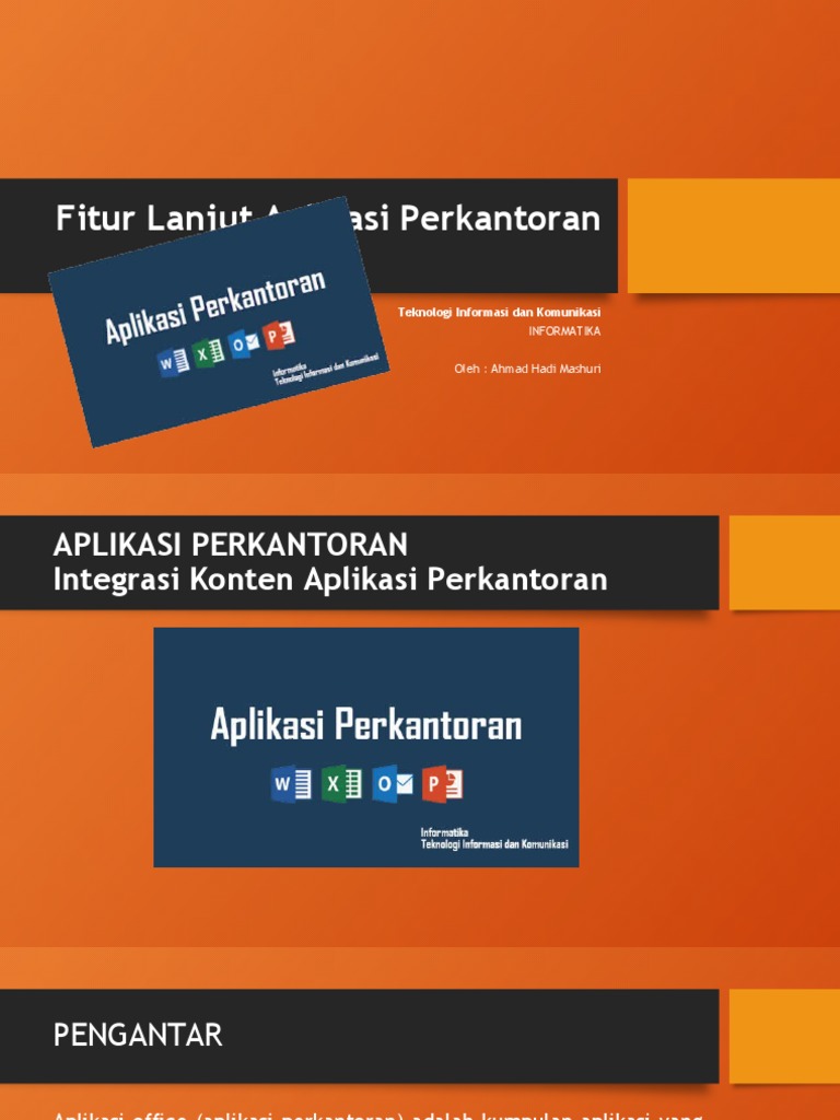 Materi Fitur Lanjut Aplikasi Perkantoran Rev. 1 | PDF | Komputer